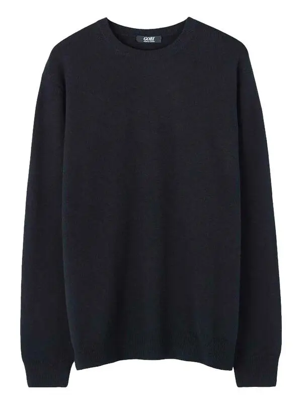 Gobi Cashmere Crewneck Cashmere Sweater - Black