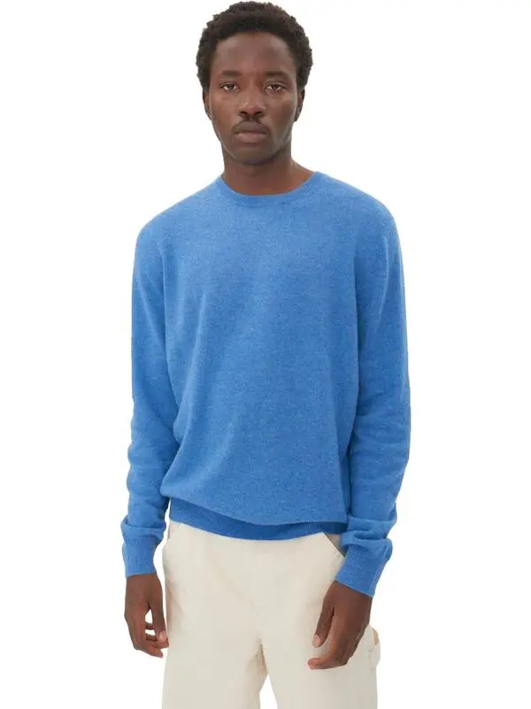 Gobi Cashmere Crewneck Cashmere Sweater - Blue