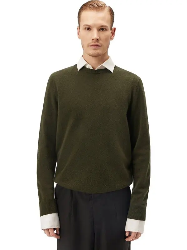 Gobi Cashmere Crewneck Cashmere Sweater - Capulet Olive