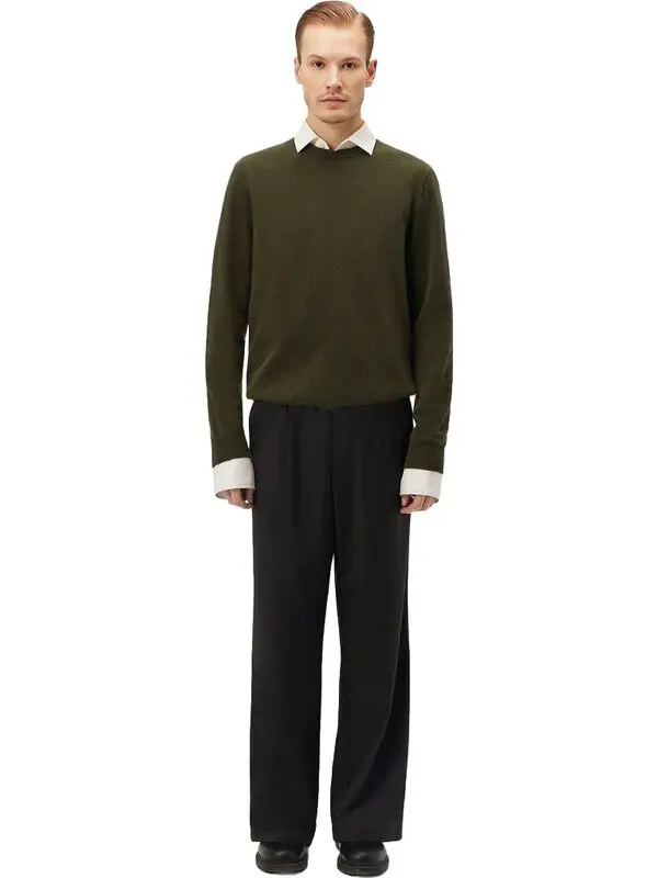 Gobi Cashmere Crewneck Cashmere Sweater - Capulet Olive