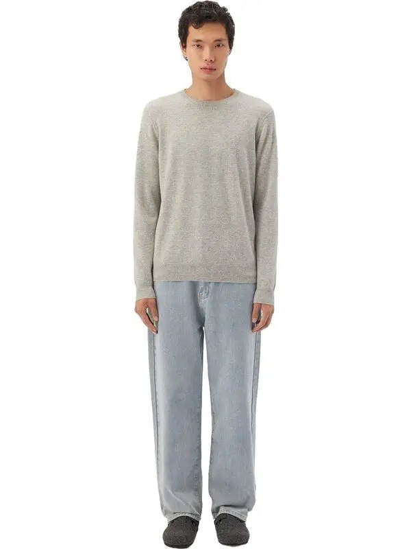 Gobi Cashmere Crewneck Cashmere Sweater - Dawn Blue