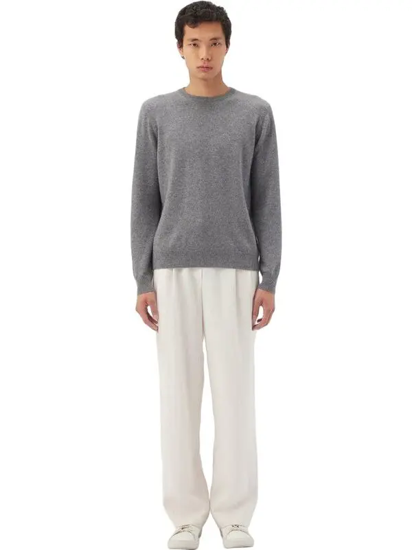Gobi Cashmere Crewneck Cashmere Sweater - Dim Gray