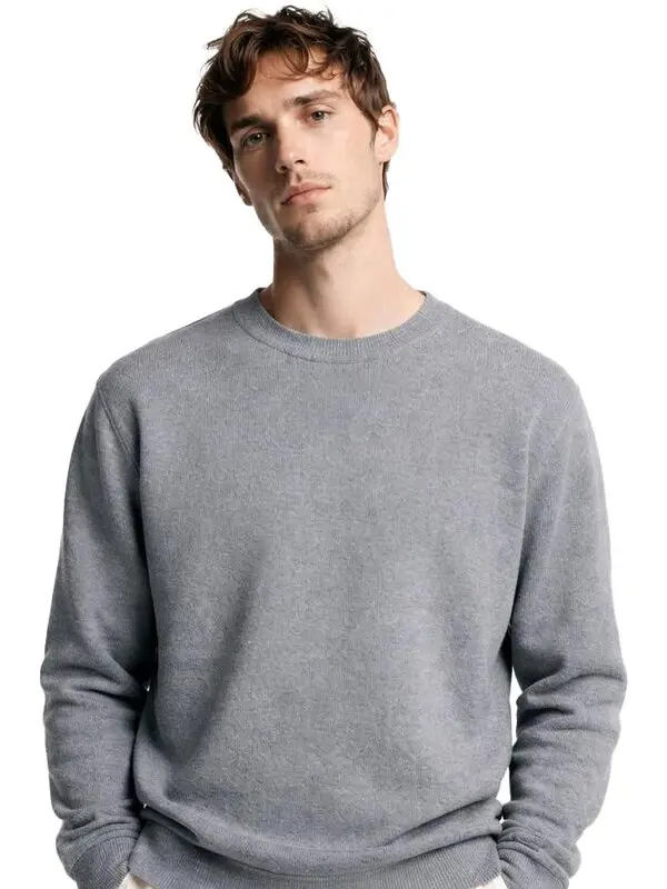Gobi Cashmere Crewneck Cashmere Sweater - Dim Gray