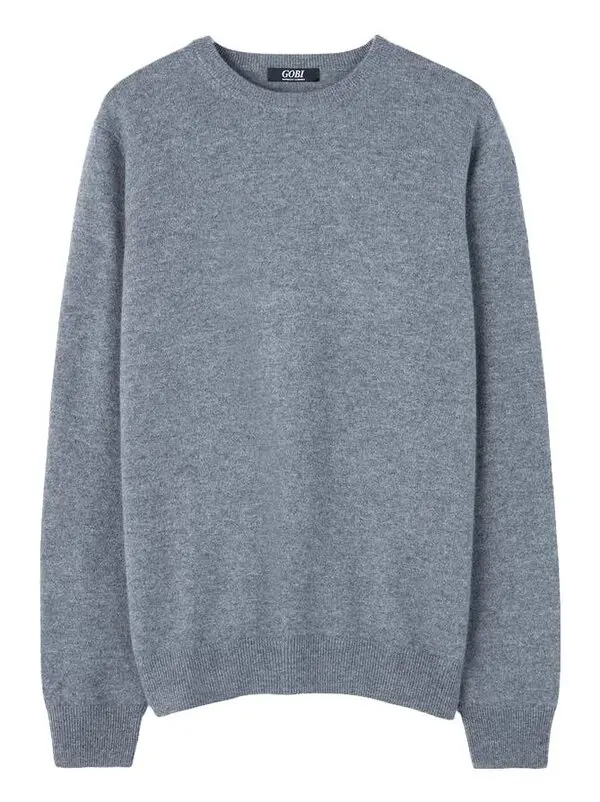 Gobi Cashmere Crewneck Cashmere Sweater - Dim Gray