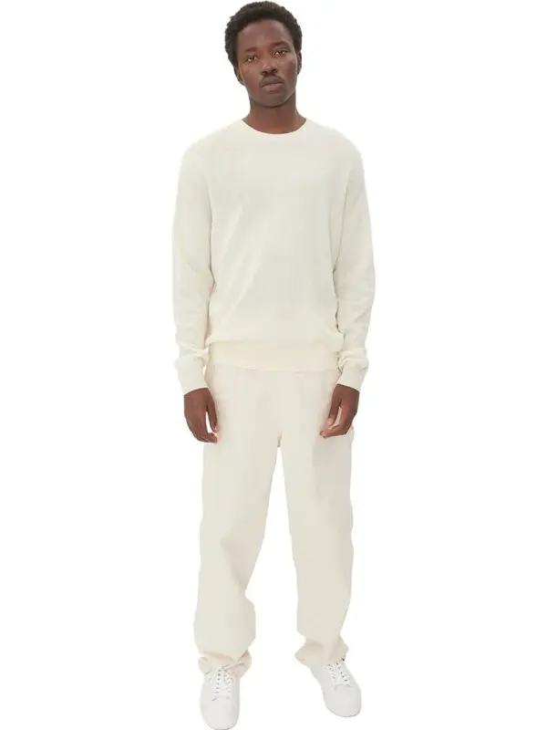 Gobi Cashmere Crewneck Cashmere Sweater - Marshmallow