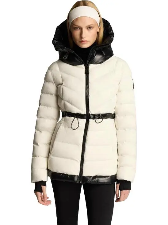 ALPENHAUS Everlong Lightweight Herringbone Quilted Puffer With Lustre Detailing - Snow-white