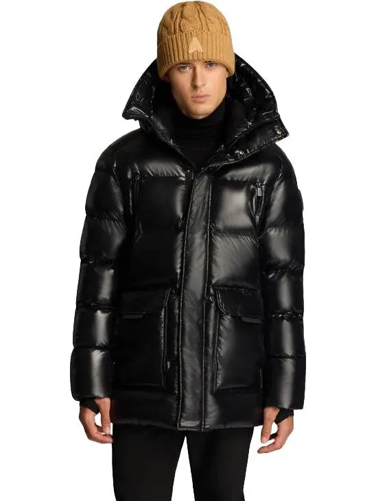ALPENHAUS Oakmount Straight Fit Quilted Puff Parka - Black