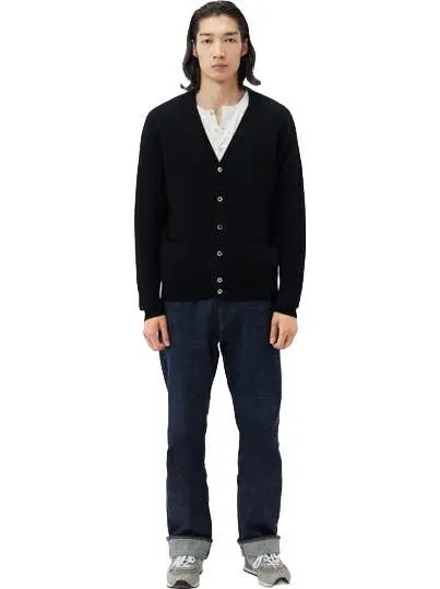 GOBI MONGOLIAN CASHMERE V-neck Button Cashmere Cardigan - Black