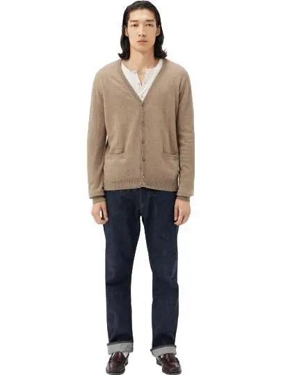 GOBI MONGOLIAN CASHMERE V-neck Button Cashmere Cardigan - Taupe