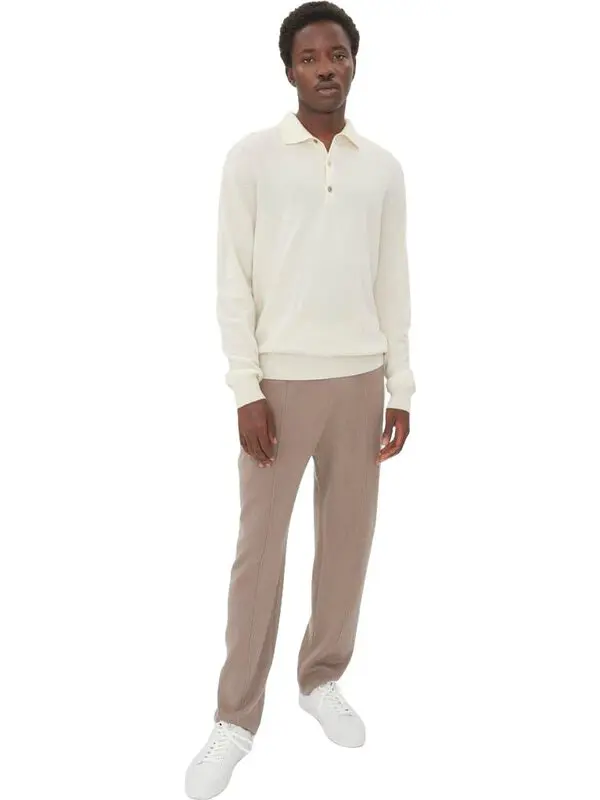 Gobi Cashmere Gobi Mongolian Cashmere Polo Neck Sweater - Marshmallow