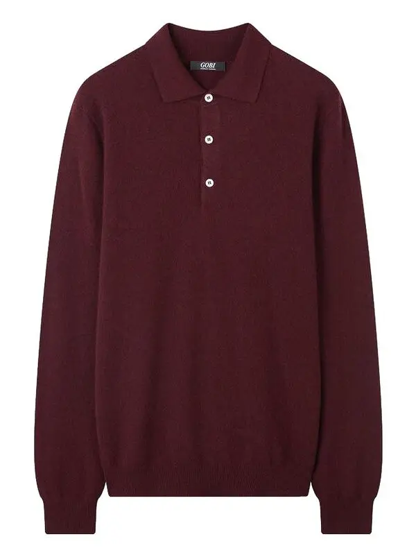 Gobi Cashmere Gobi Mongolian Cashmere Polo Neck Sweater - Zinfandel