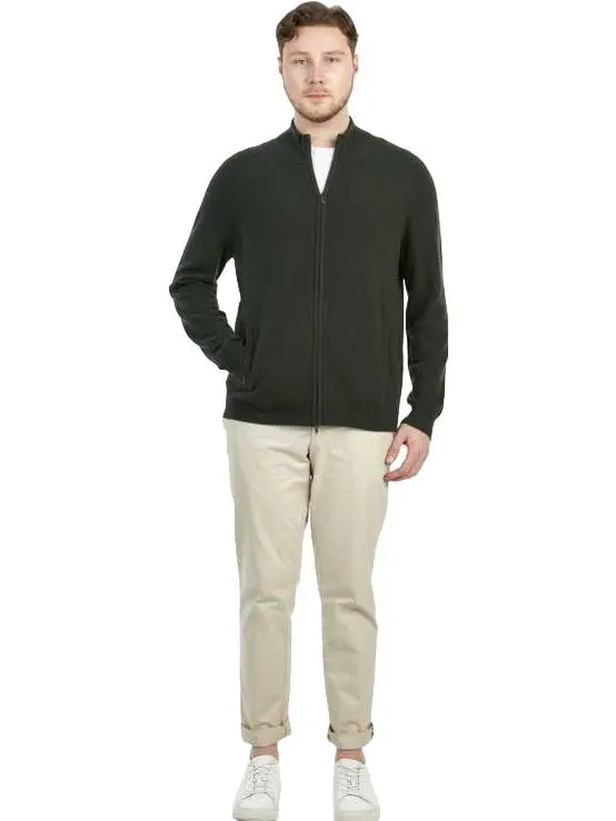 Gobi Cashmere Essential Full-zip Cashmere Cardigan - Mountain View