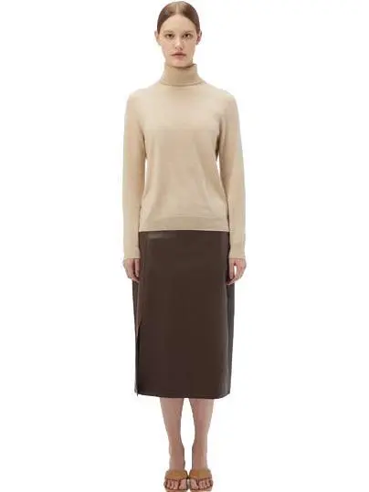 Gobi Cashmere Cashmere Turtleneck Sweater - Beige