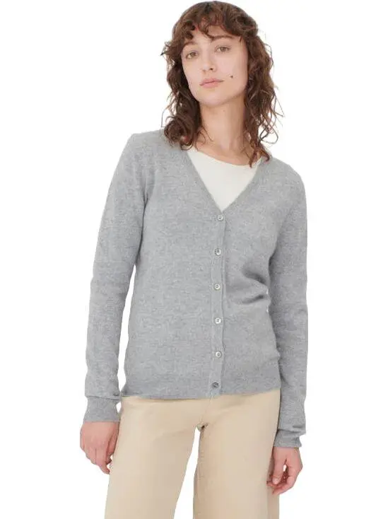 Gobi Cashmere Gobi Mongolian Cashmere V-neck Cardigan - Vapor Blue