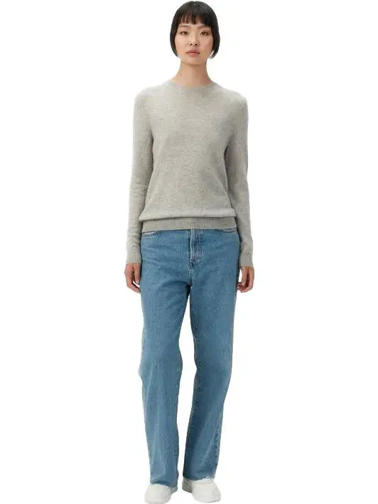 Gobi Cashmere Cashmere Hat And Crew Neck Sweater Set - Dawn Blue