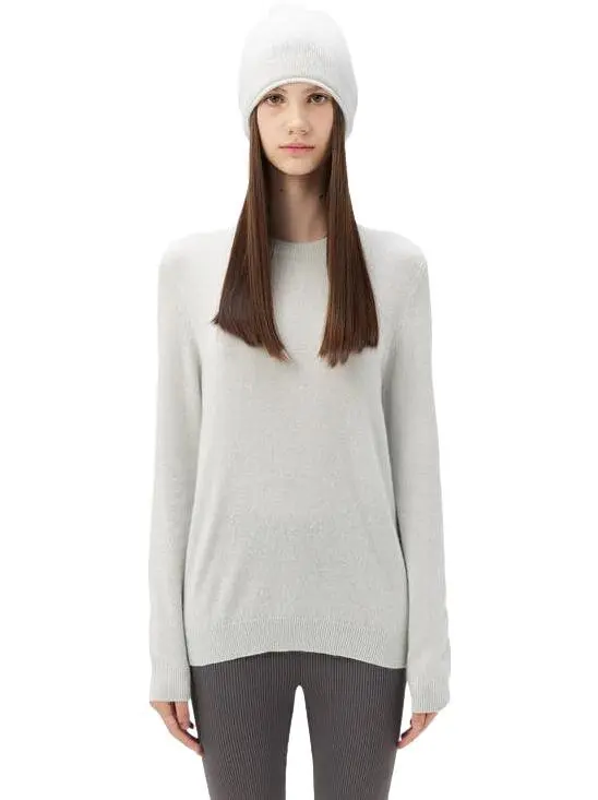 Gobi Cashmere Cashmere Hat And Crew Neck Sweater Set - Milky Green