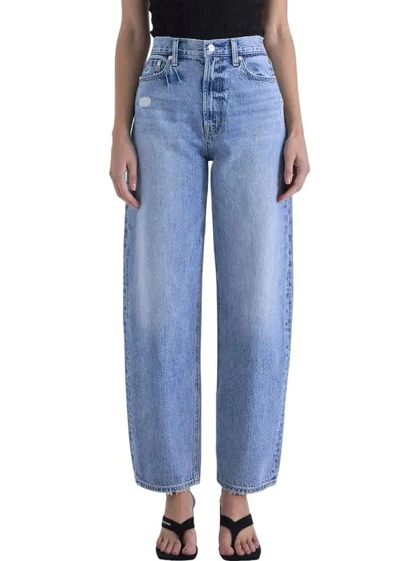 PISTOLA Wes High-waist Barrel Jeans - Blue Cloud