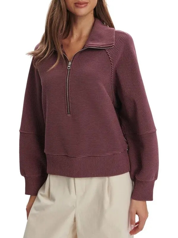 Varley Milano Half-zip Sweatshirt - Sassafrass/wistful Mauve