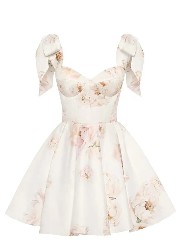 MILLA Splendor Floral Mini Dress - Peony