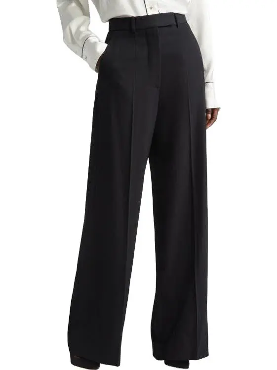 St. John Tailored Wide Leg Trousers - Black