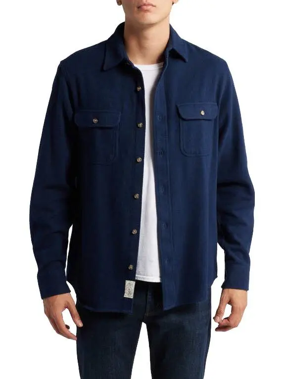 SCHOTT Flannel Work Shirt - Navy