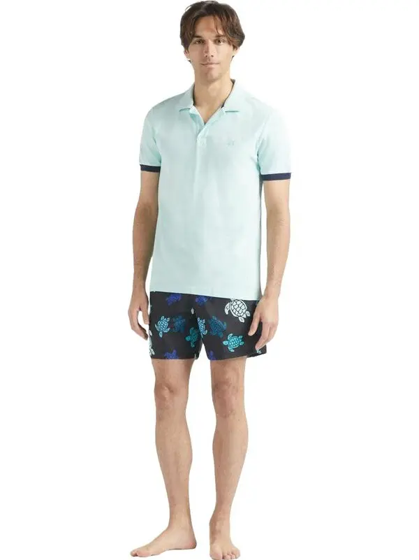 Vilebrequin Solid Cotton Polo - Pacific
