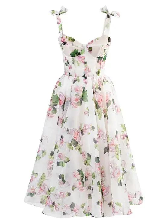 MILLA Tender Floral Midi Dress - Apple Blossom