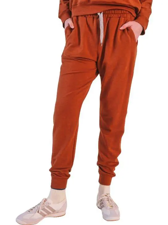 POPLINEN Plus Agnes Organic Cotton And Tencel Jogger Pant - Rust