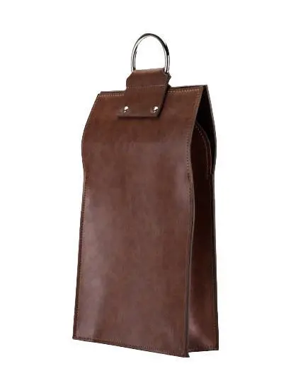 VISKI Double-bottle Wine Tote - Brown