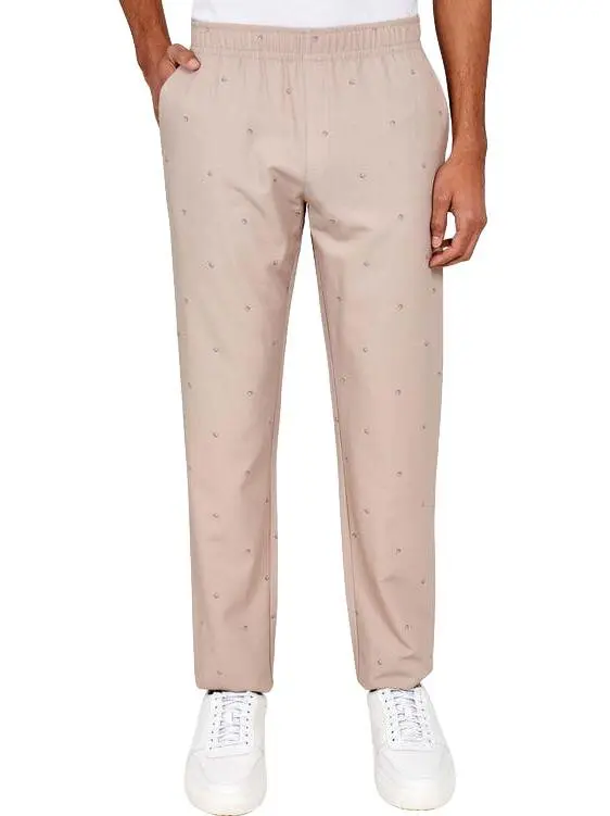 CON.STRUCT Golf Ball Print Drawstring Performance Pants - Khaki