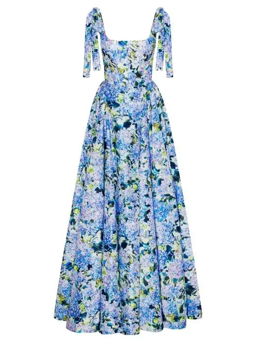 MILLA Strapped Maxi Dress - Blue Hydrangea