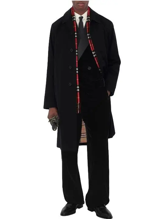 Burberry Long Camden Heritage Car Coat - Black