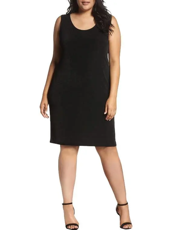Vikki Vi Sleeveless Shift Dress - Black