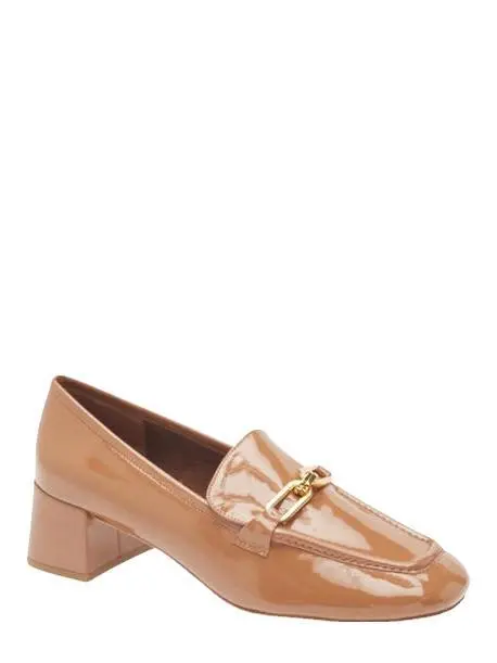 Jeffrey Campbell Archive Block Heel Pumps - Natural Crinkle Pat Gold