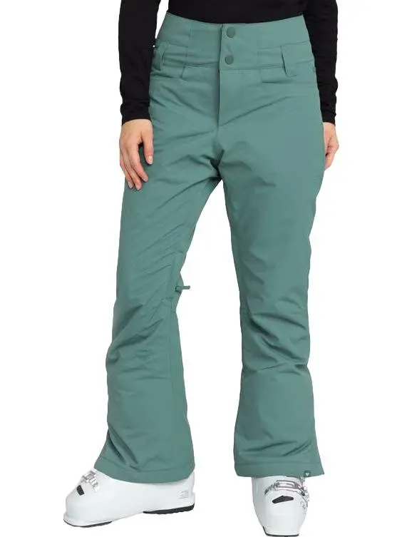 Roxy Rising High Waterproof Shell Snow Pants - Sea Pine G