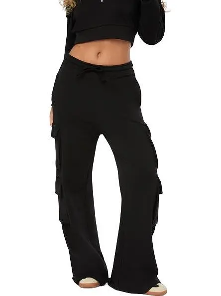 WeWoreWhat Cargo Sweatpants - Black