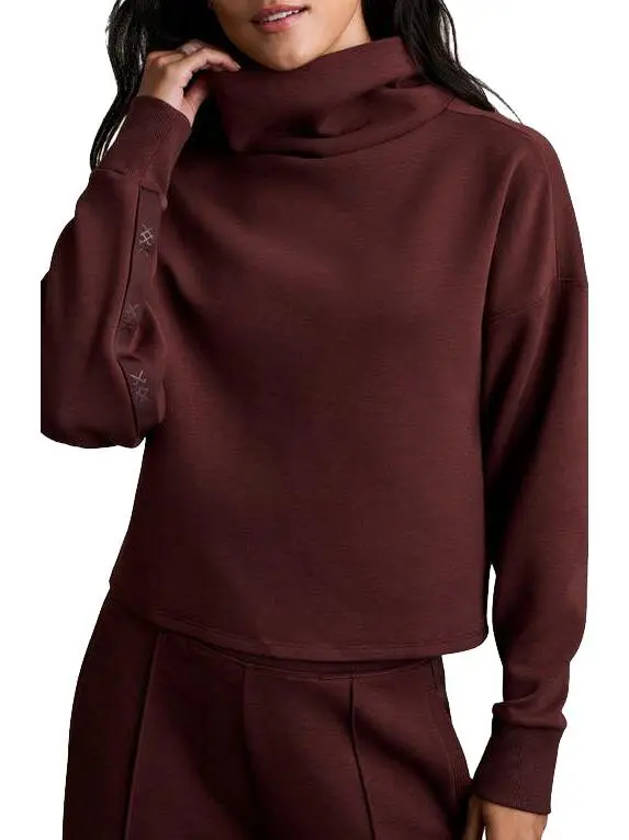 RHONE Dreamglow Mock Neck Top - Cherry Bark