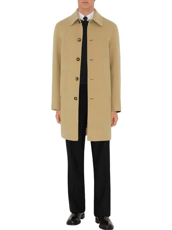 Burberry Mid-length Wool Car Coat - Flax/sand