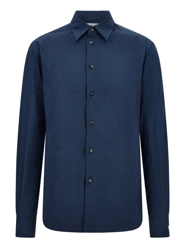 FERRAGAMO Micro-patterned Shirt - Black