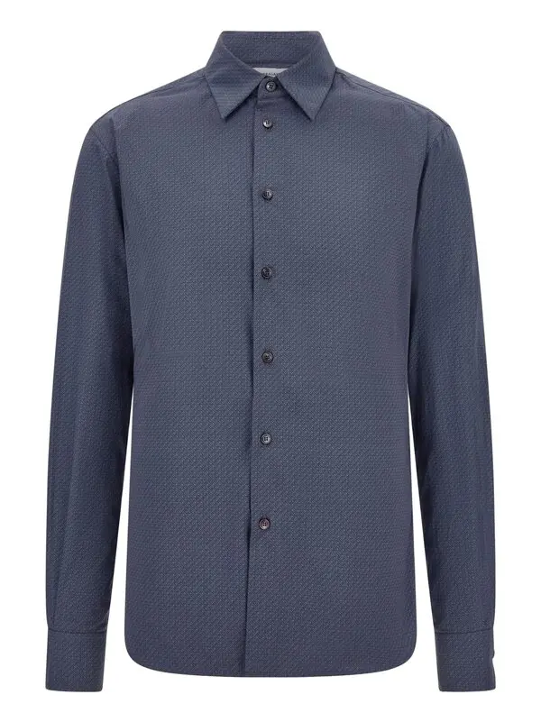 FERRAGAMO Micro-patterned Shirt - Black