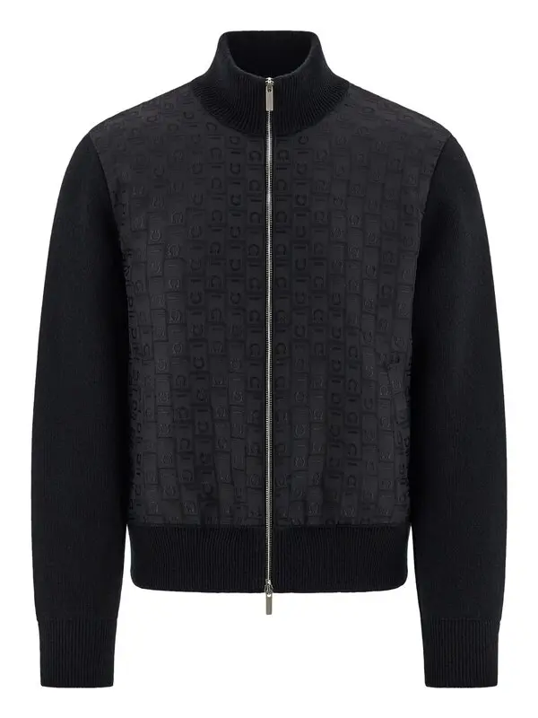 FERRAGAMO Knitted Bomber Jacket - Black