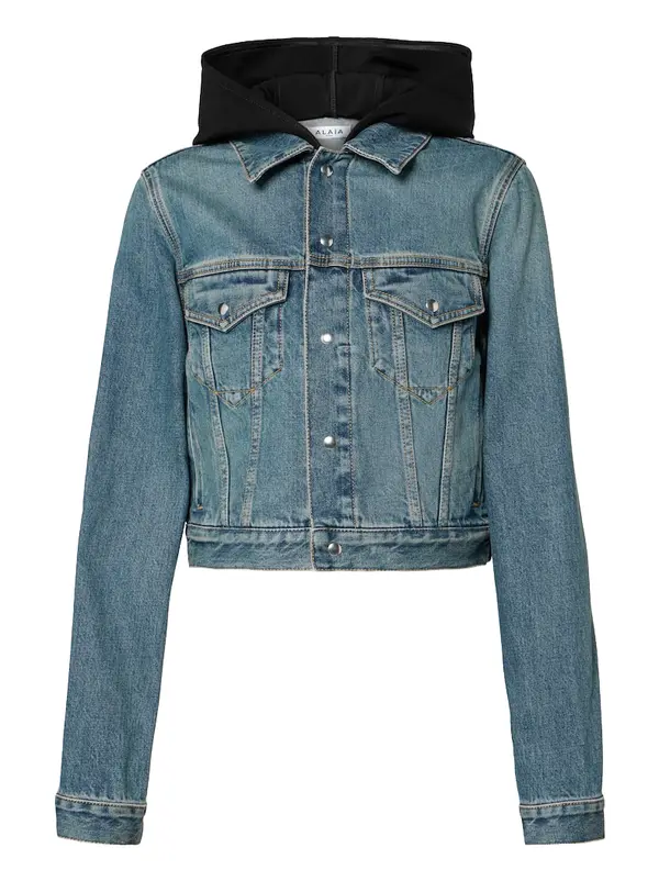 Alaïa Denim Trucker Jacket - Blue