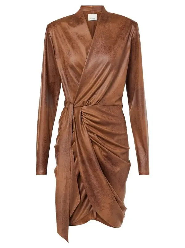Isabel Marant Étoile Aleora Draped Wrap Dress - Brown