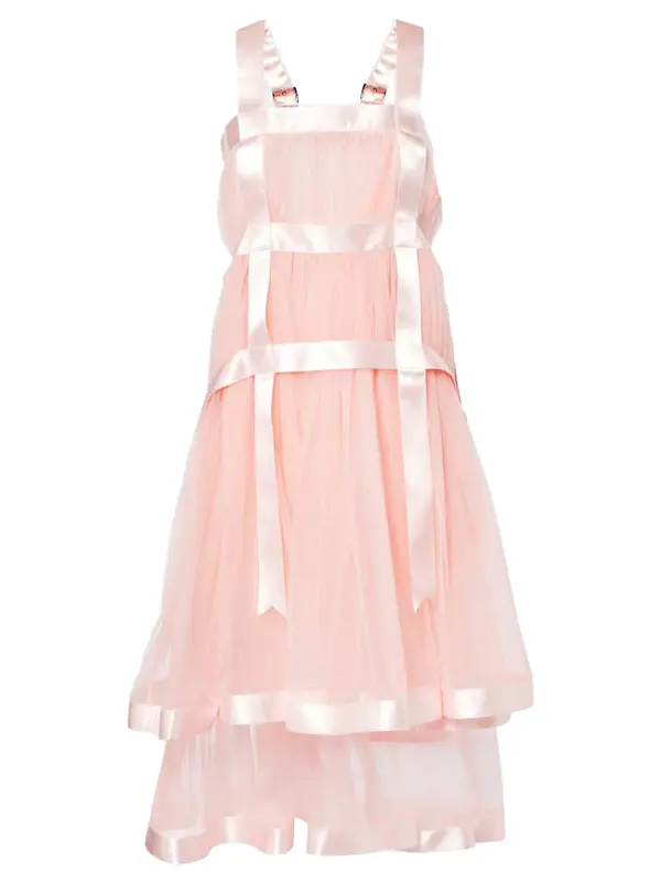 Noir Kei Ninomiya Tulle Midi Dress - Pink