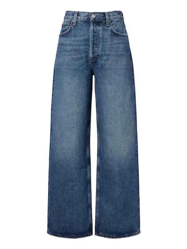 AGOLDE Low Slung Baggy Mid-rise Wide-leg Jeans - Blue