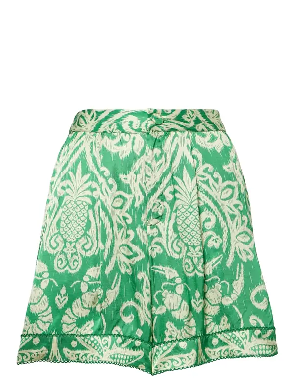 Poupette St Barth Lulu Printed Shorts - Green