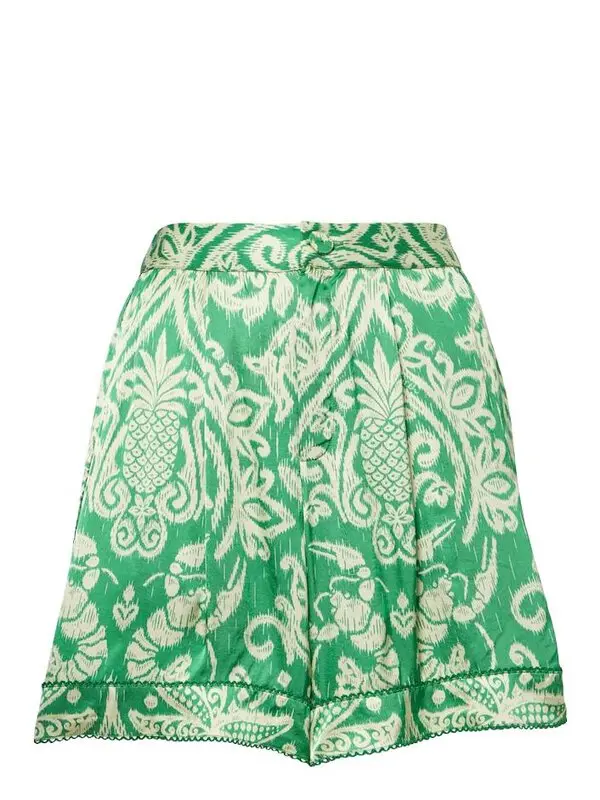 Poupette St Barth Lulu Printed Shorts - Green