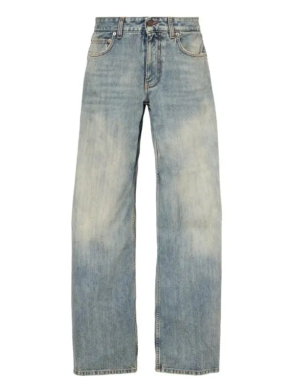 Balenciaga Mid-rise Wide-leg Jeans - Blue