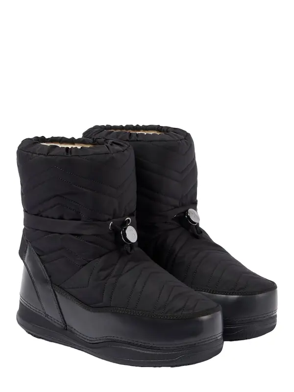 Bogner La Plagne Faux Leather Snow Boots - Black