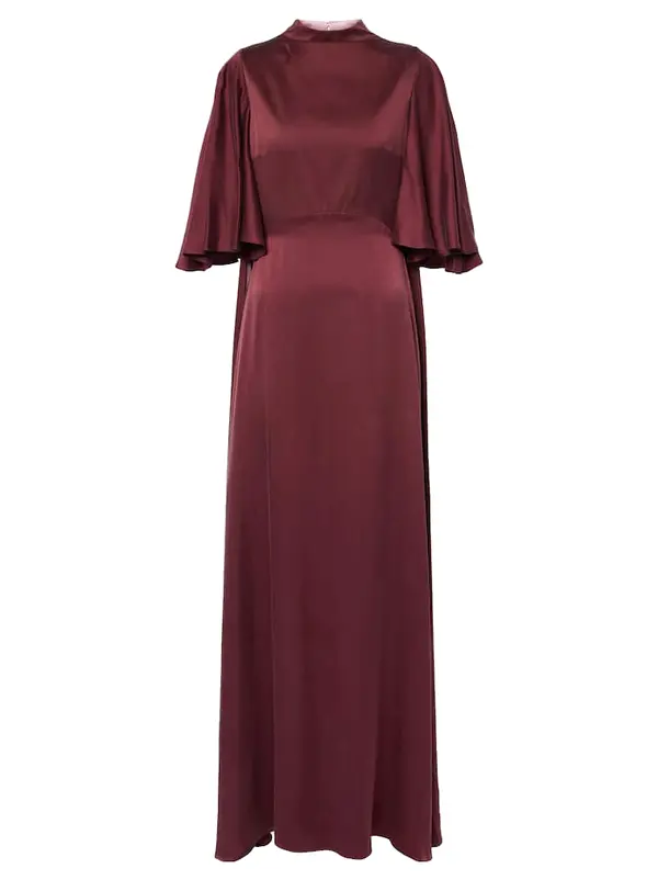 ROKSANDA Kalydria Caped Gown - Burgundy